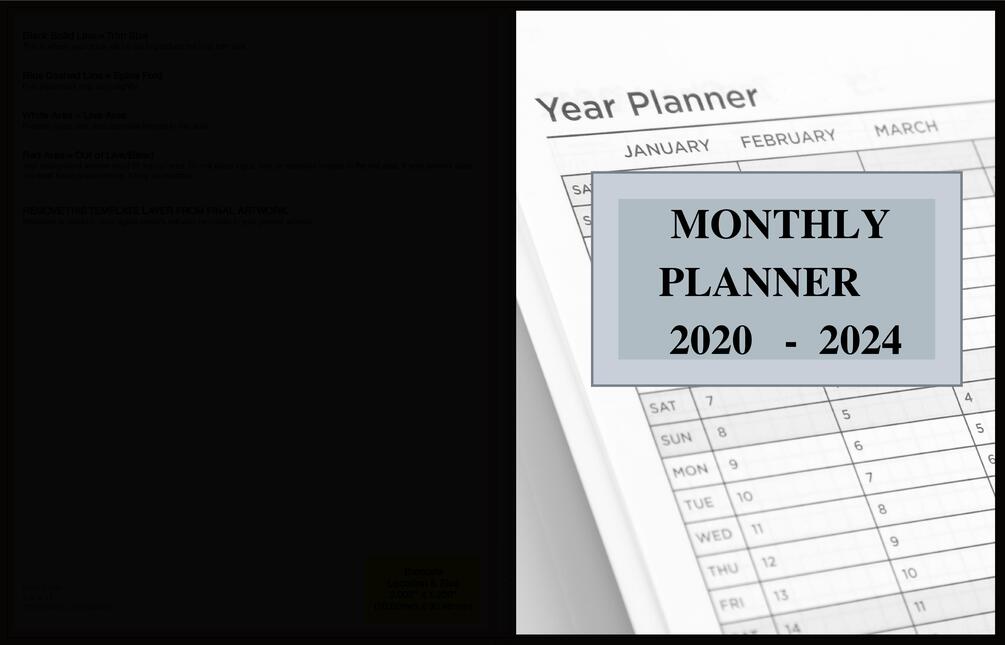 MONTHLY PLANNER 2020 - 2024