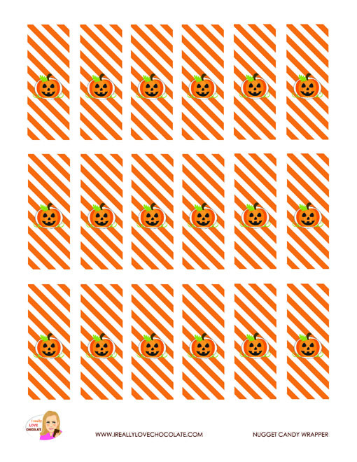 Orange Pumpkin Hershey Wrapper