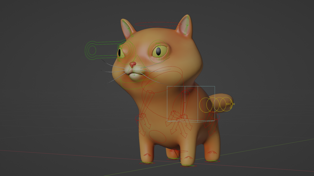 Free 3d cartoon cat rig (blender)