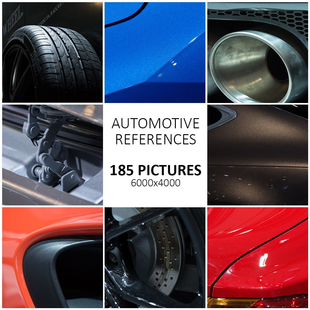 Automotive References (Car paints & other materials)