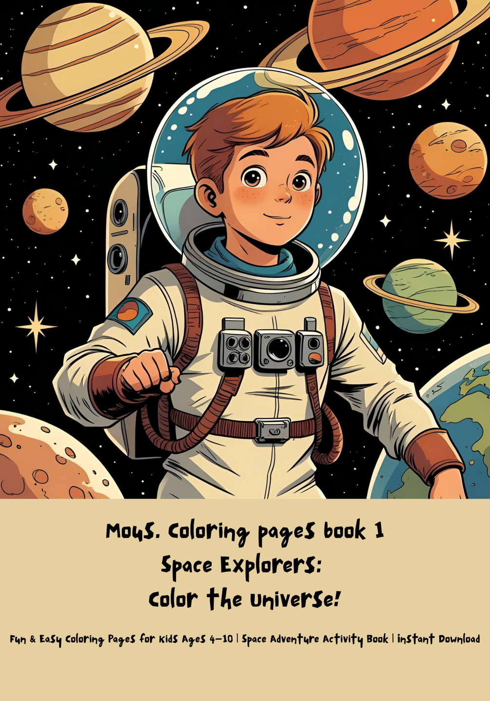 Mous. Coloring pages book 1 Space Explorers: Color the Universe!