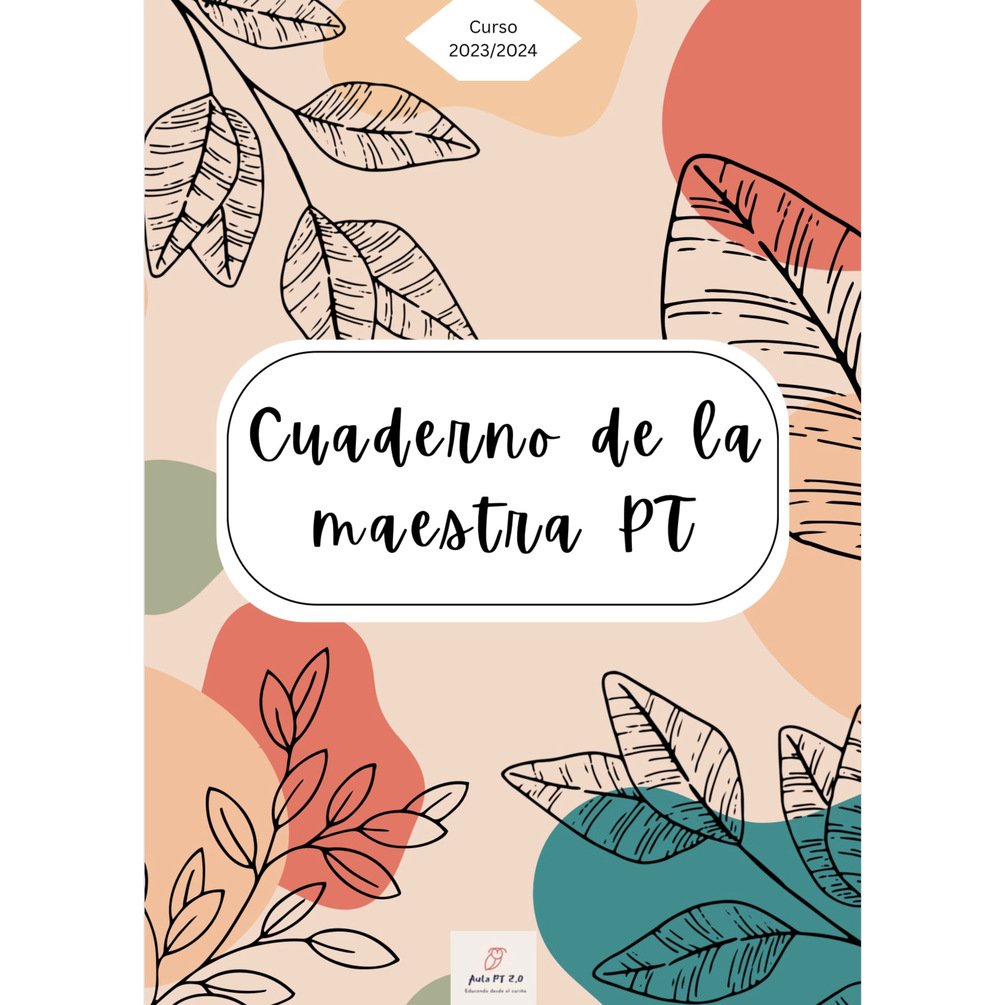 Cuaderno del profesor/maestra PT/maestro/profe