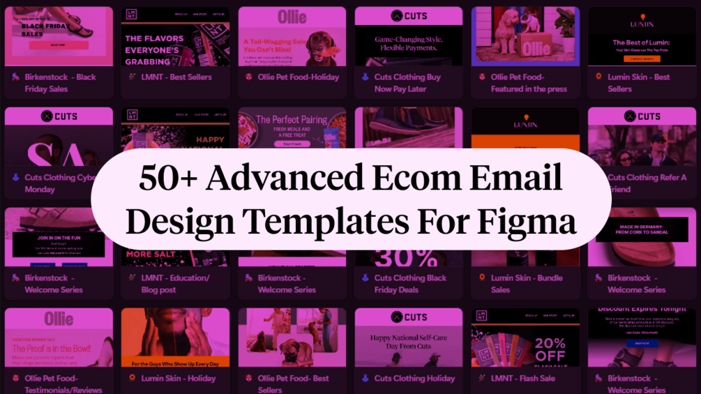 50+ Advanced Ecom Email Design Templates For Figma