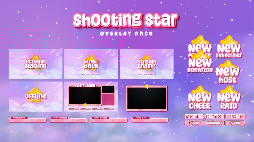Shooting Star Stream Overlay
