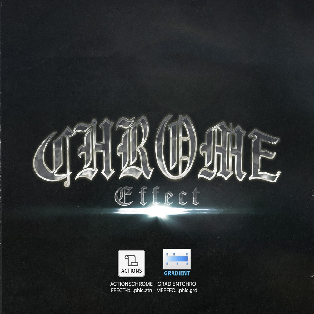 PHOTOSHOP ACTIONS/GRADIENT FOR CHROME EFFECT