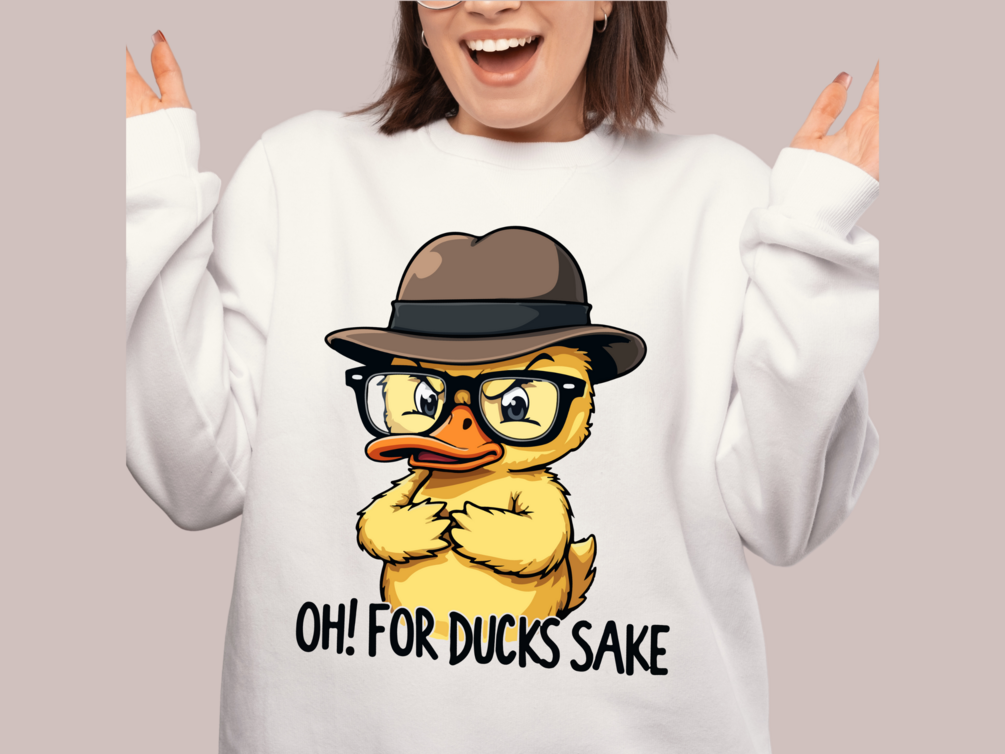 Duck Cartoon T-shirt Design, Funny Duck Design, Duck Lover Design ...