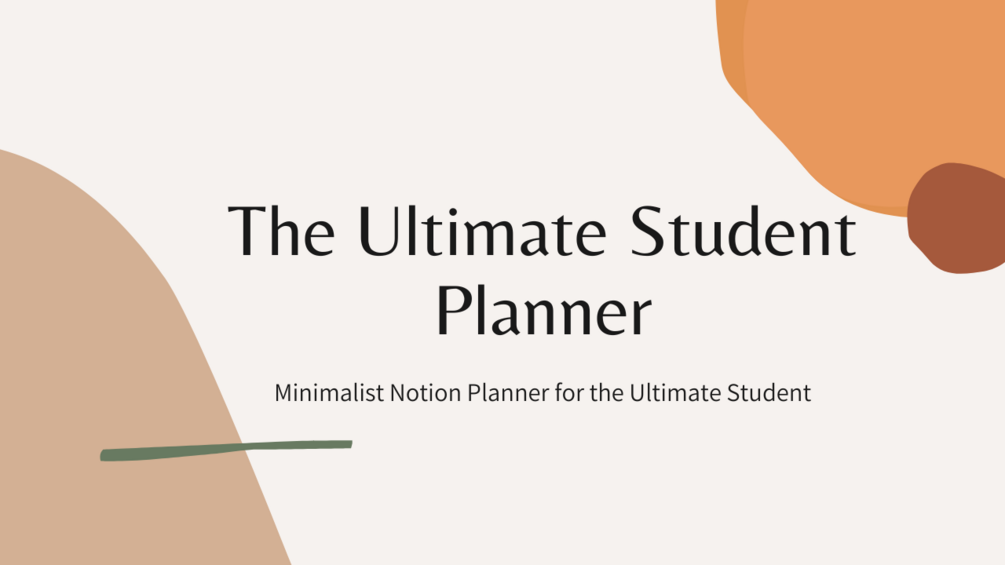 The Ultimate Student Planner