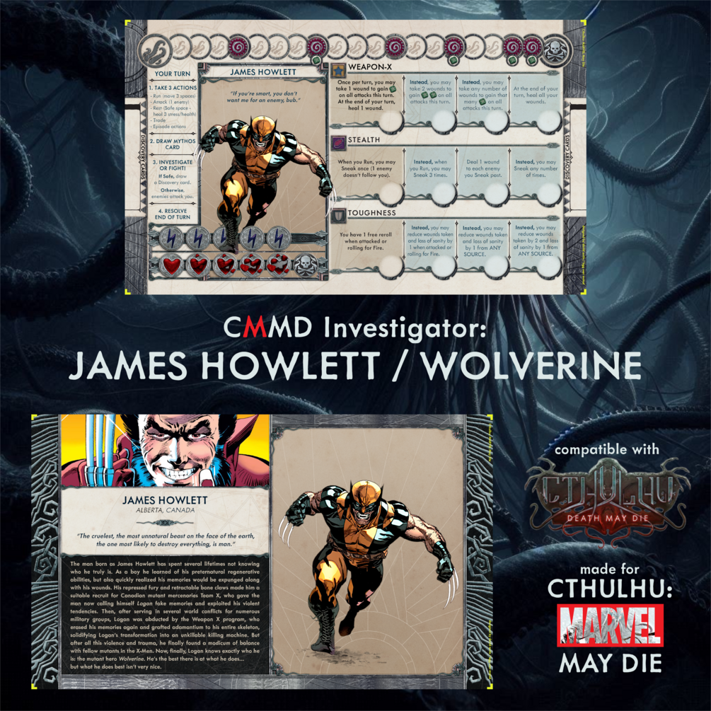 Cthulhu: MARVEL May Die - James Howlett (Investigator)