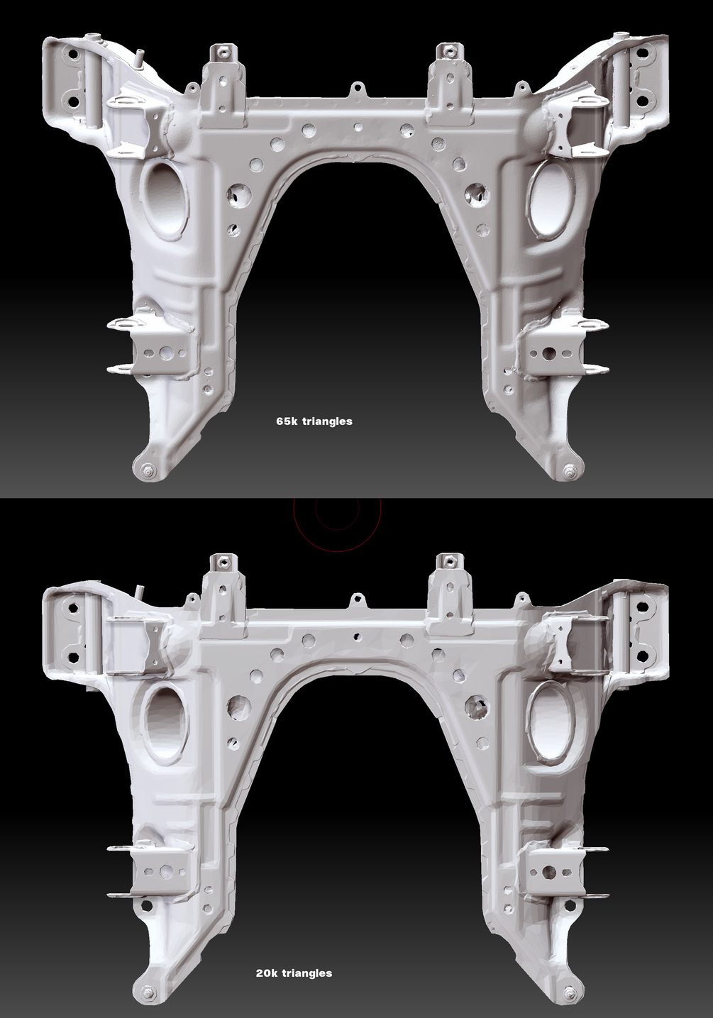 3d scan- 1994 miata front subframe