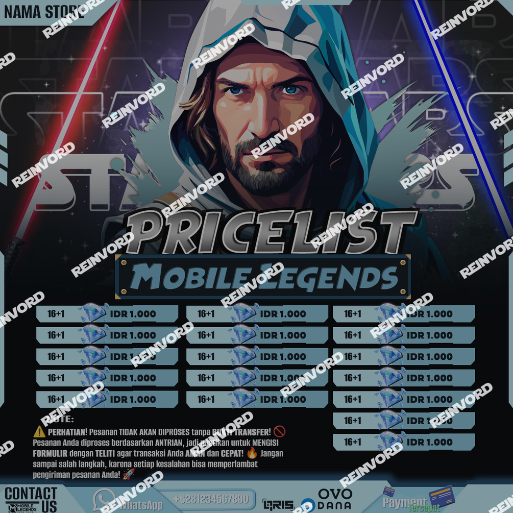 Editable Mobile Legends Top-Up Poster Template - Boost Your Sales with ...