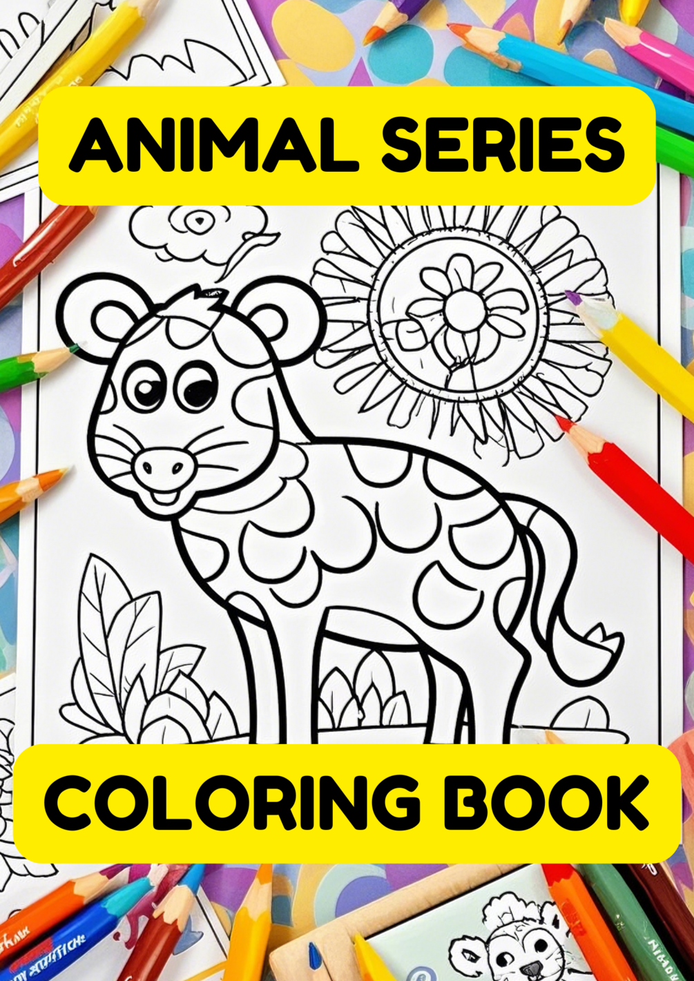 Worksheet Coloring For Kindergarten School - Animal Series