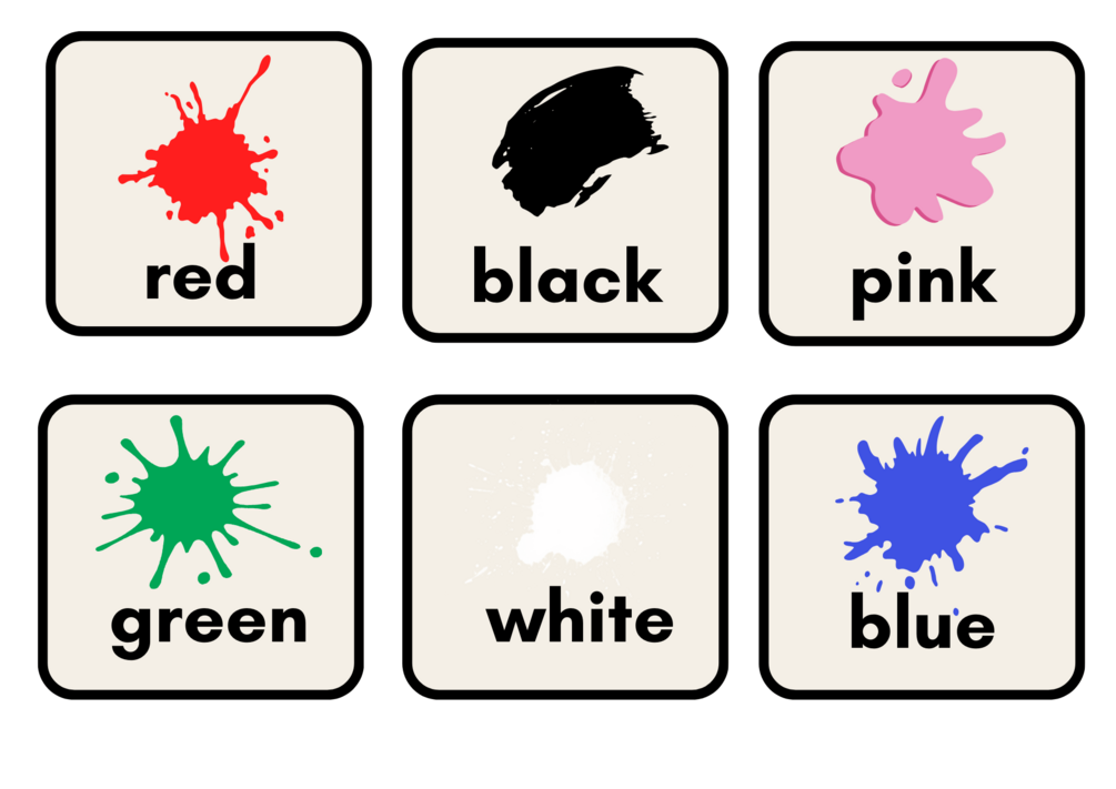 Colour Flash Cards Matching Colour Game: print two sets and play a game ...