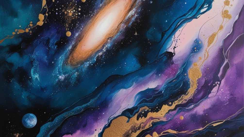 Cosmic Elegance Stunning Abstract Art of Galaxies and Nebulas Vibrant ...