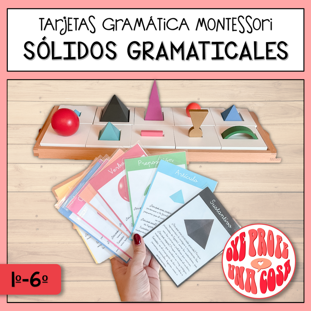 Leyenda sólidos gramaticales Montessori