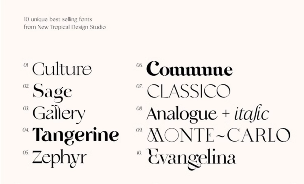 10 Classic Light Luxury Elegant Serif English Font for Magazine, Poster ...