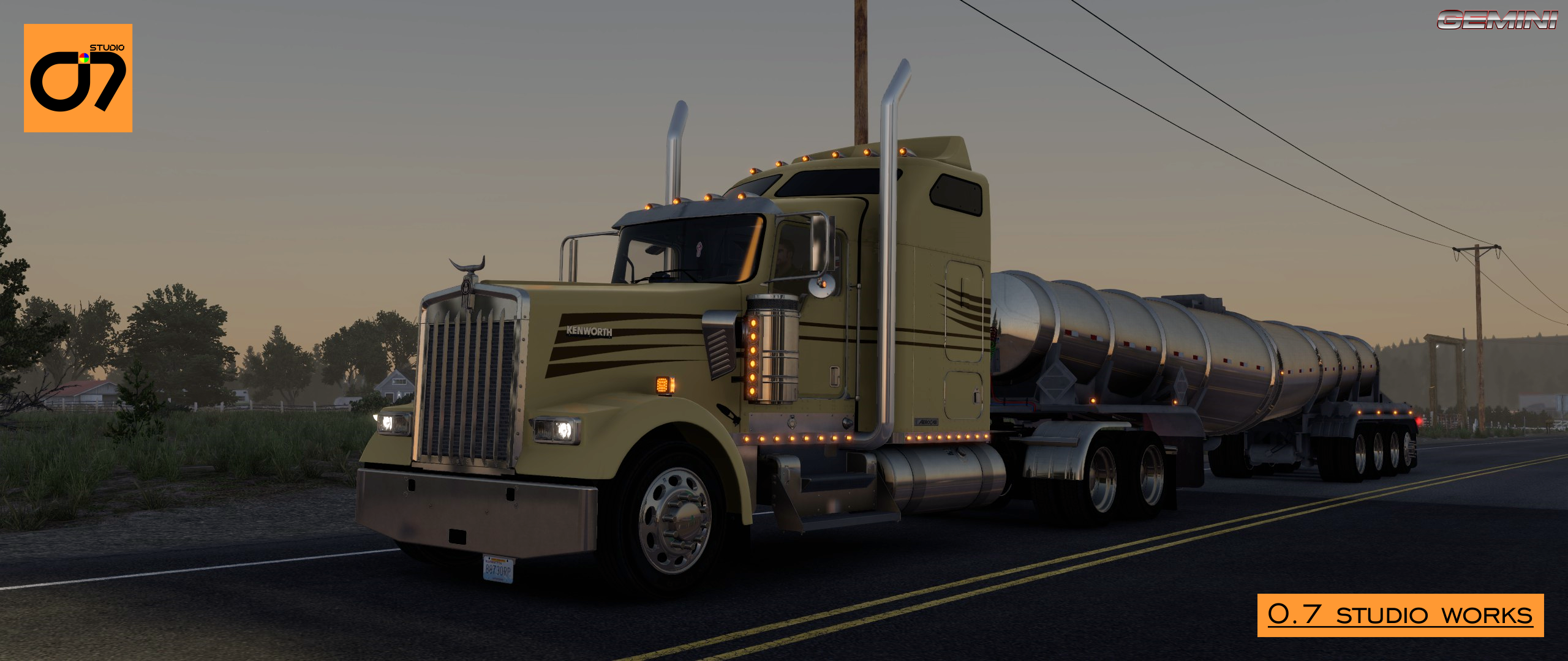 Kenworth W900L Gemini Paint Scheme