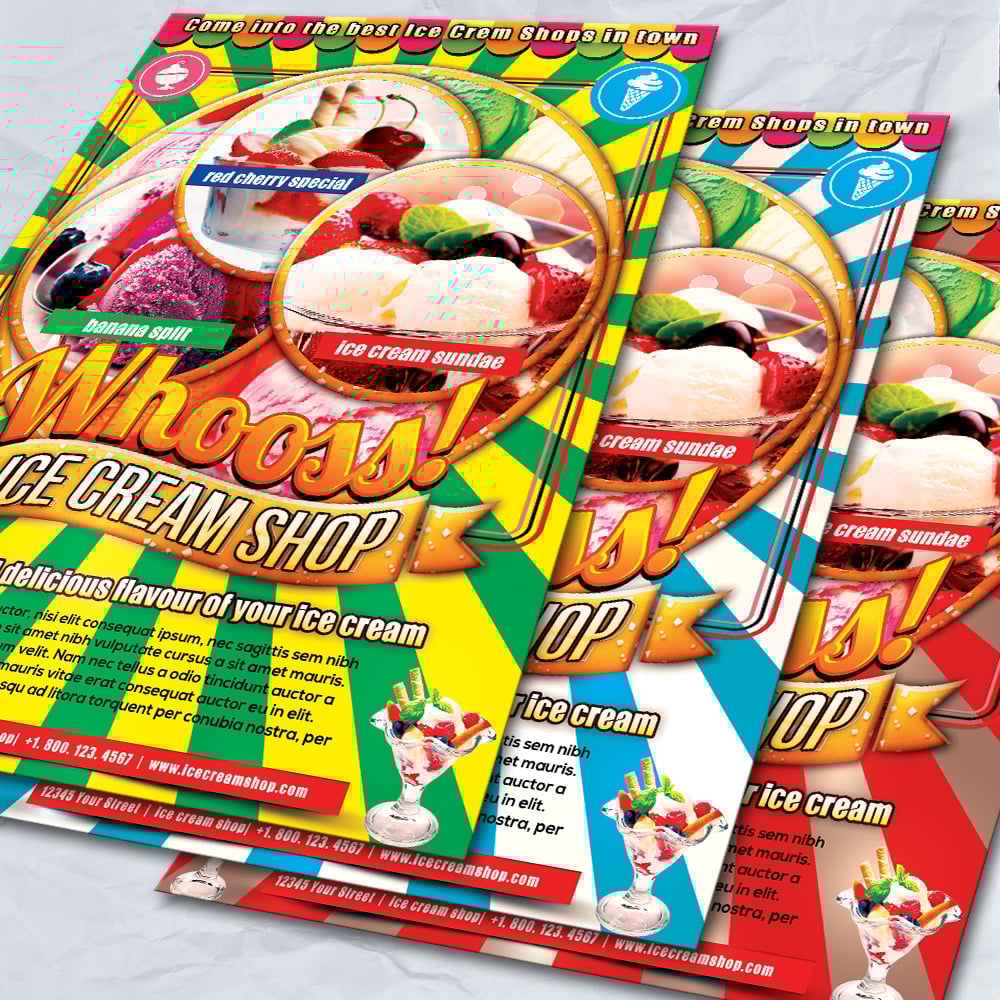 Ice Cream Shop Promotion Flyer