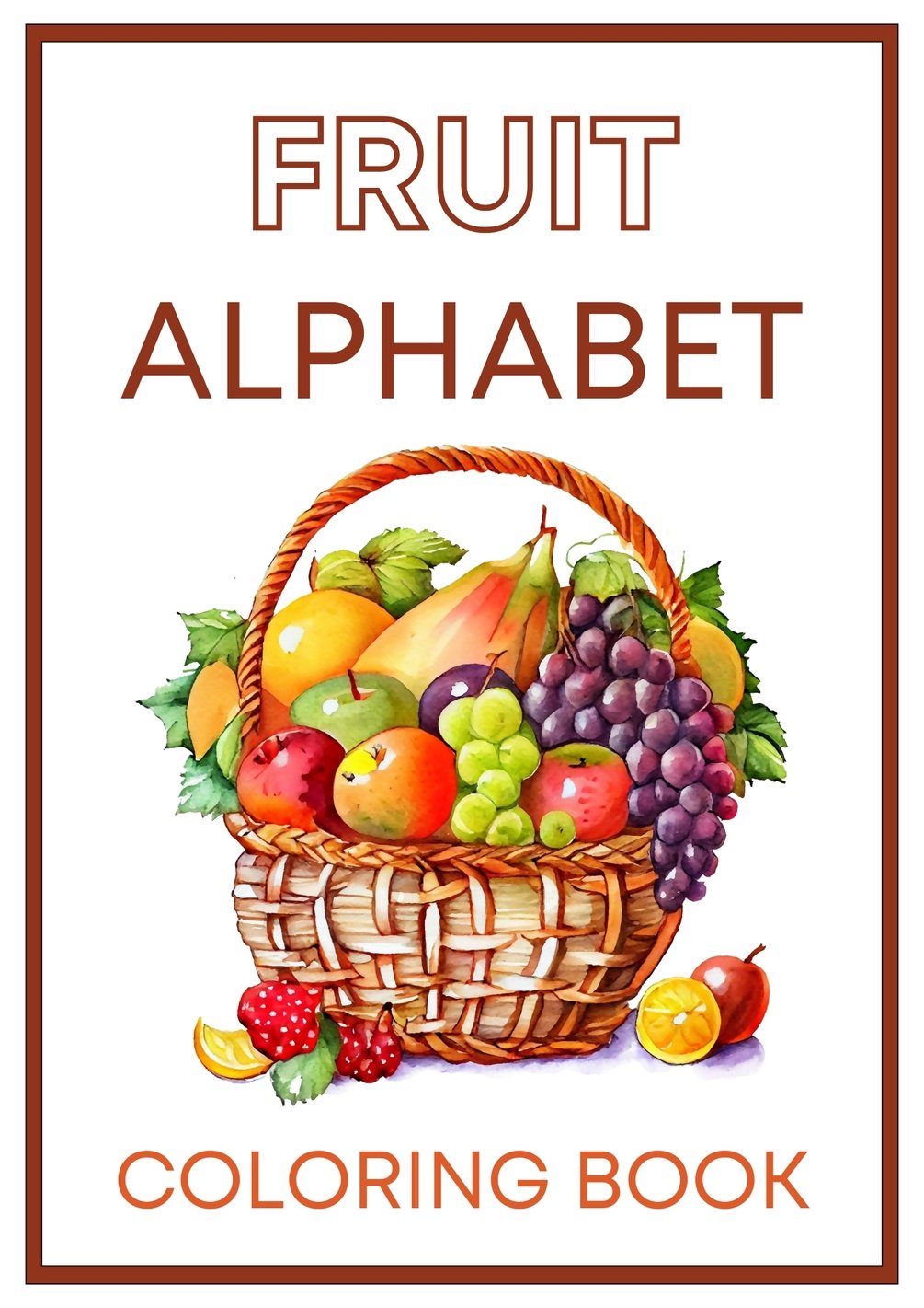 Fruit Alphabet Tracing Kids Coloring Book