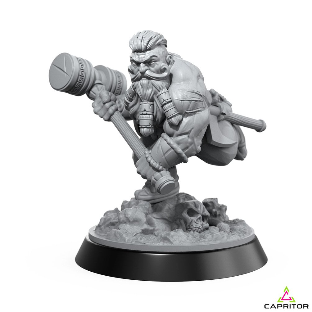 Dwarf Berzerker With Hammer
