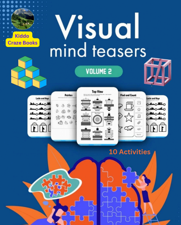 Visual Mind Teasers Vol. 2 _ 10 Activities _ Printable & Editable in Canva