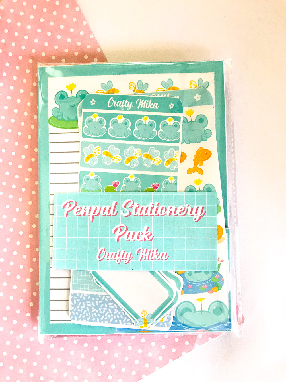 Letter writing paper stationary set, for snail mail pack