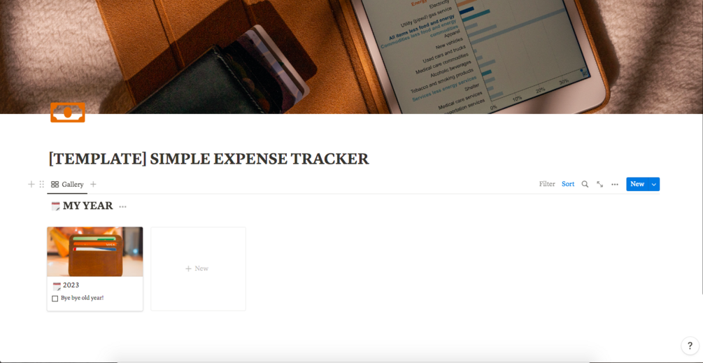 Notion Simple Expense Tracker Template