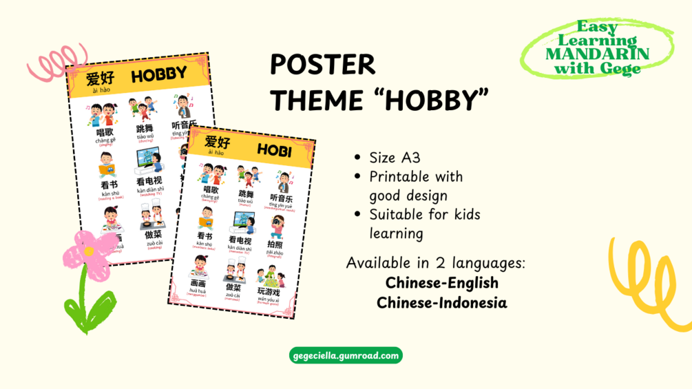 Mandarin Poster - theme "HOBBY"