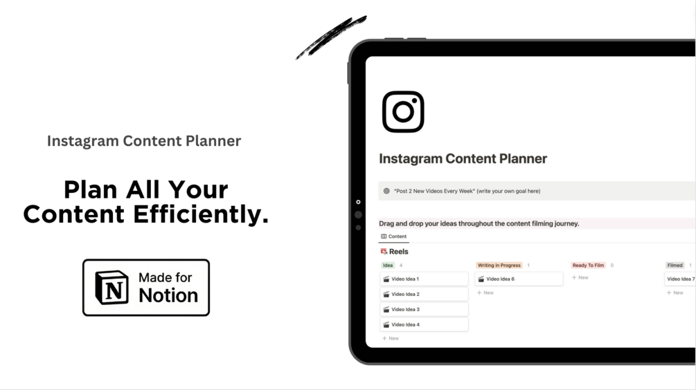 Instagram Content Planner Notion Template