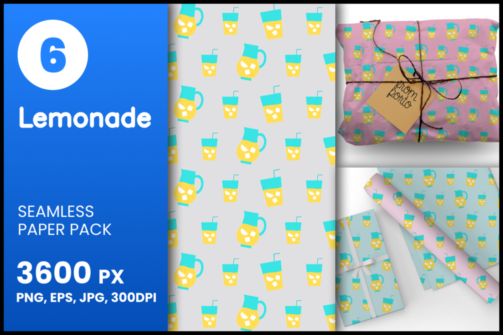 Lemonade 6 Seamless Patterns