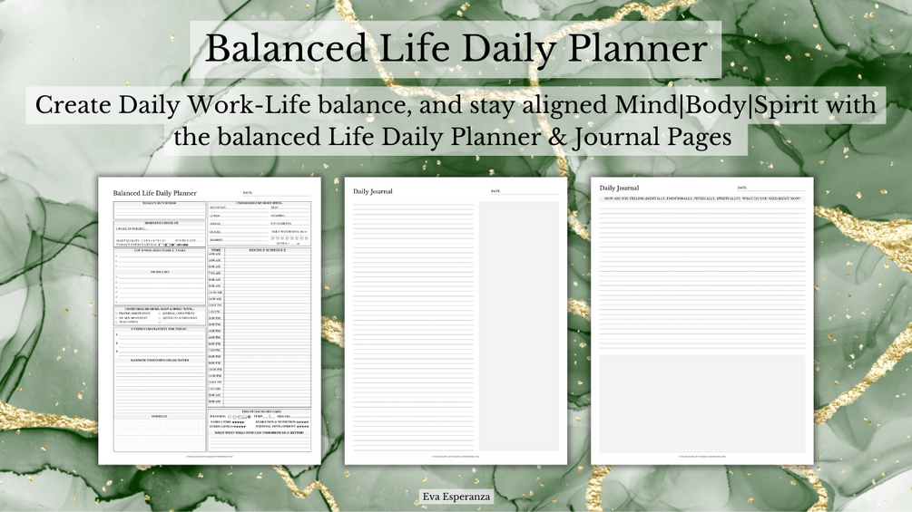Balanced Life Daily Planner & Journal