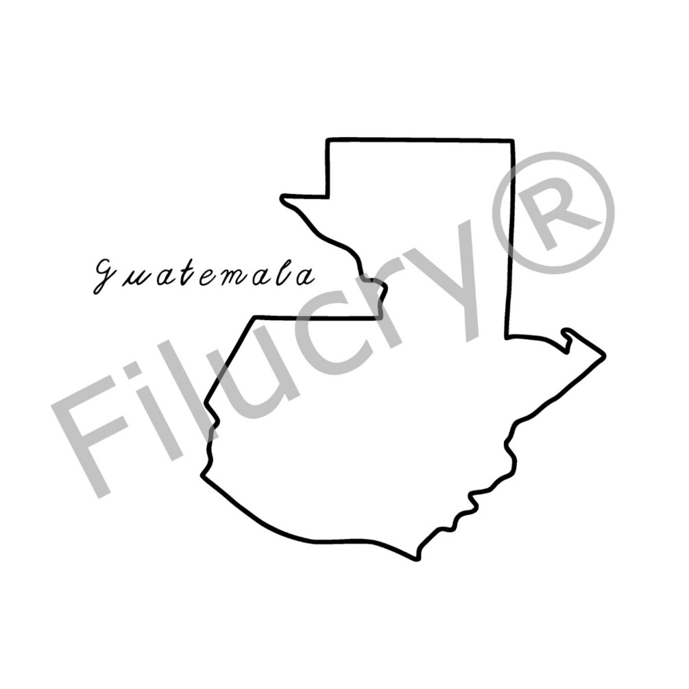 Guatemala Outline SVG, PNG, JPG, PDF