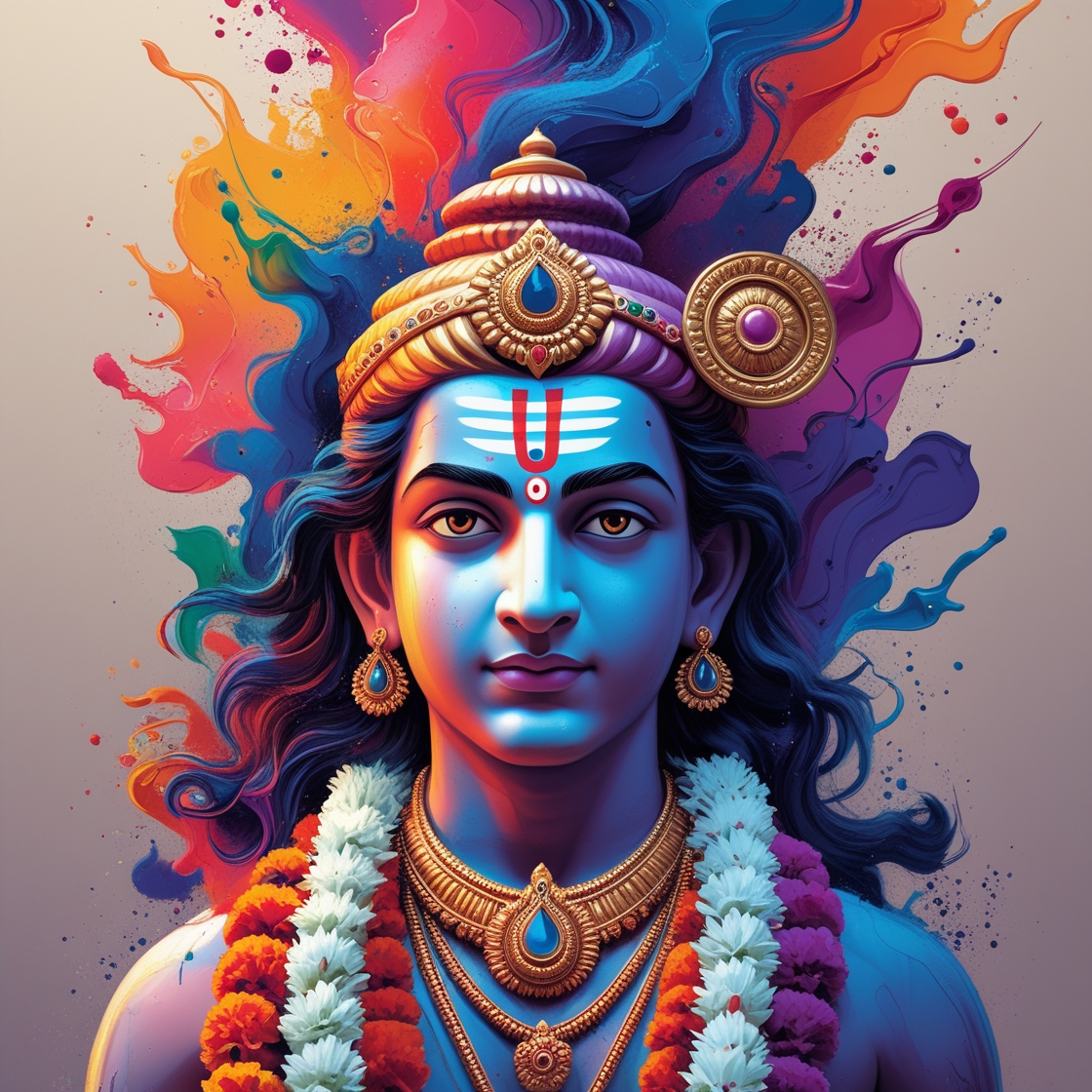 🌟Unleash the Divine: Abstract Expression Image of Gods 🎨