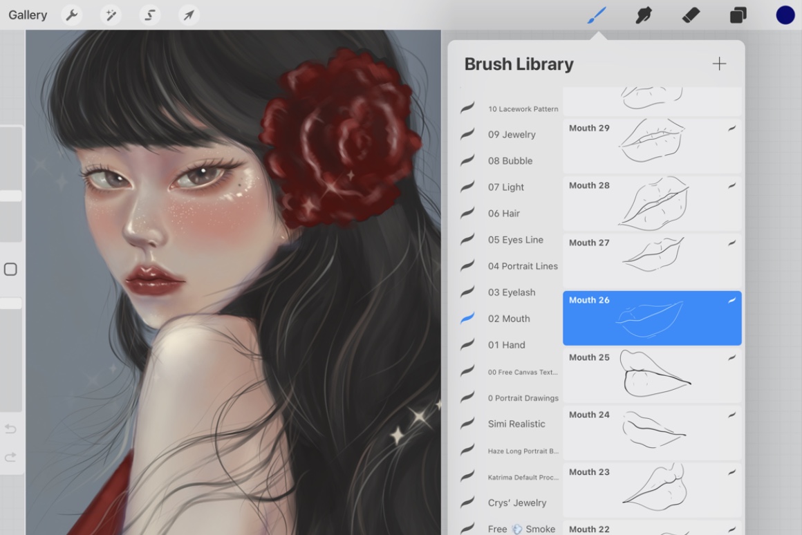 30 Mouth Brush – Brushes for Procreate