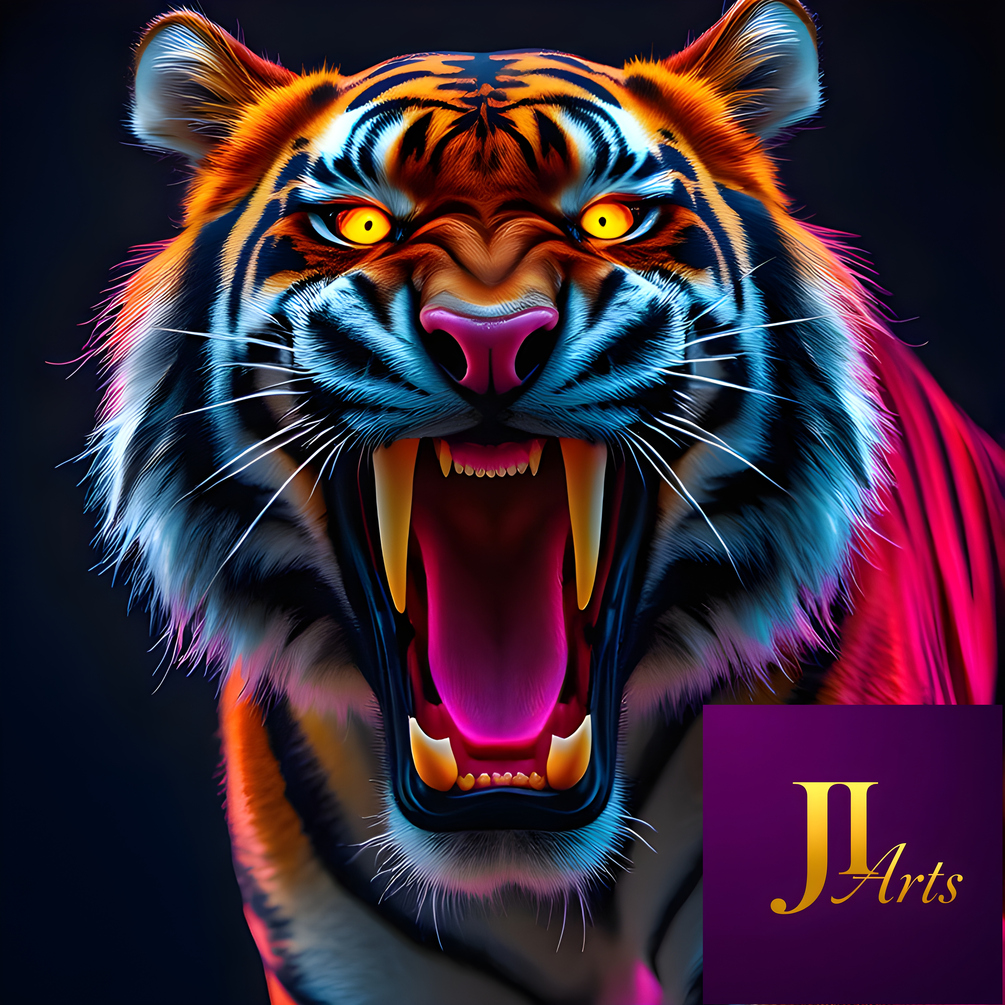 Roaring Tiger- Digital Printable Images for Wallpapers, Home Décor ...