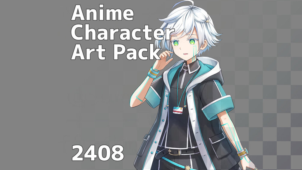 Anime Character Art Pack: 2408 - 6+1 Expressions | Image: Boy ...