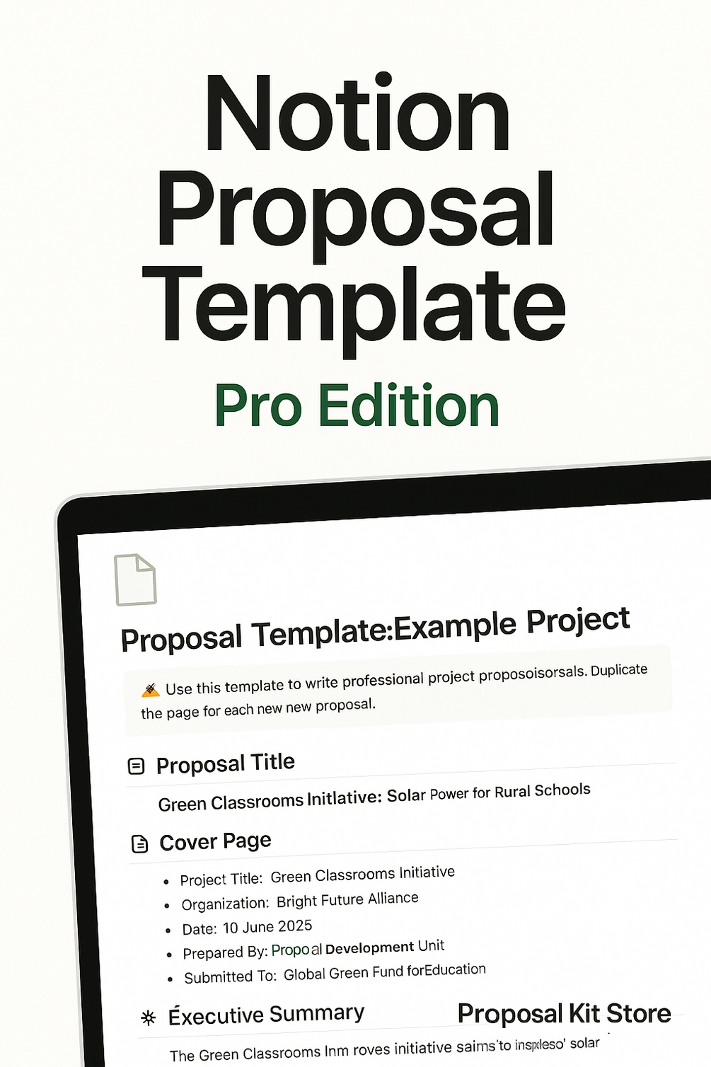 Notion Proposal Template – Pro Edition