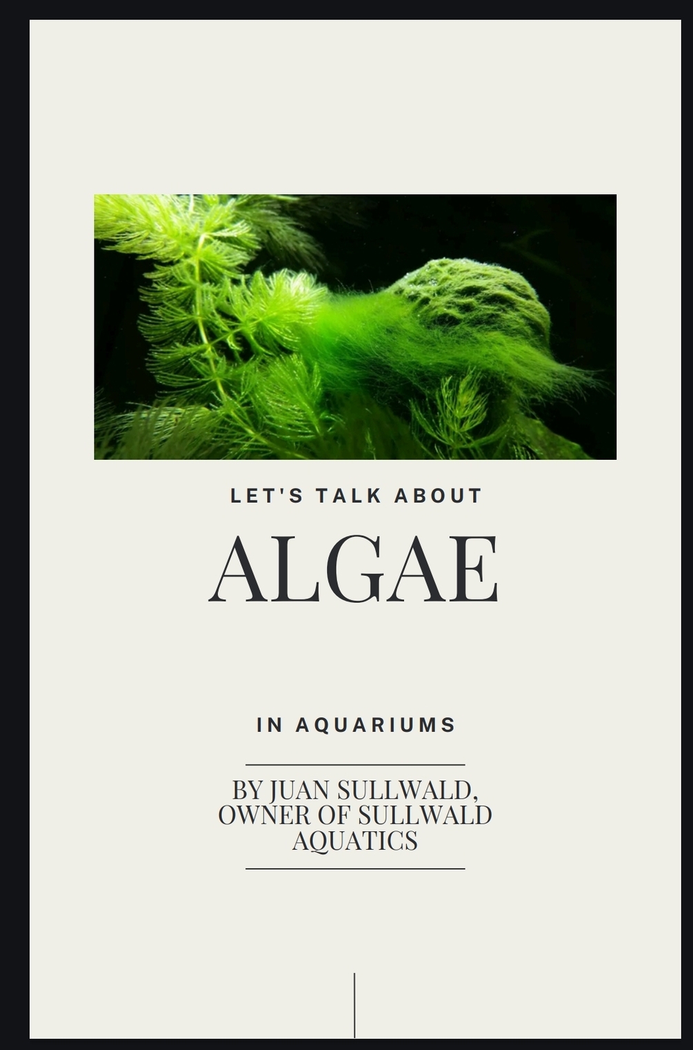 Let's Talk About Algae