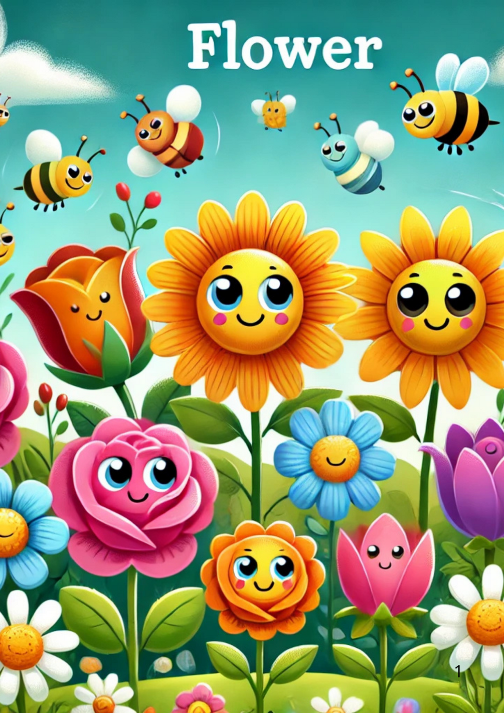 Flowers and Their Types - Kids Flashcards"