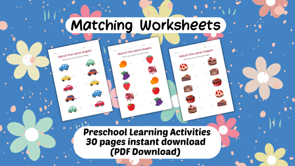 Printable matching worksheets for fun educational activities for ...