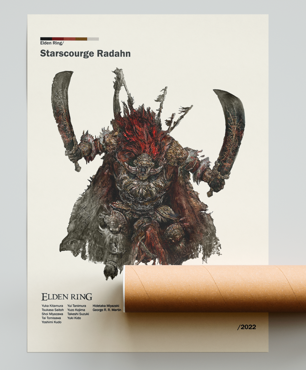 Starscourage Radahn - Elden Ring Minimal Poster