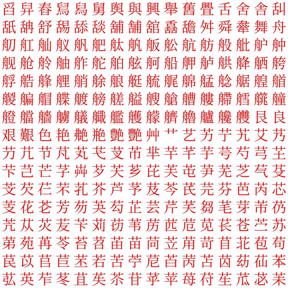 Unicode CJK 8200-82ff, 256 letters, BLEND file for 3d