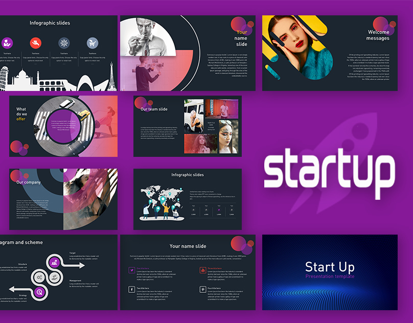 Start Up Presentation template Free version