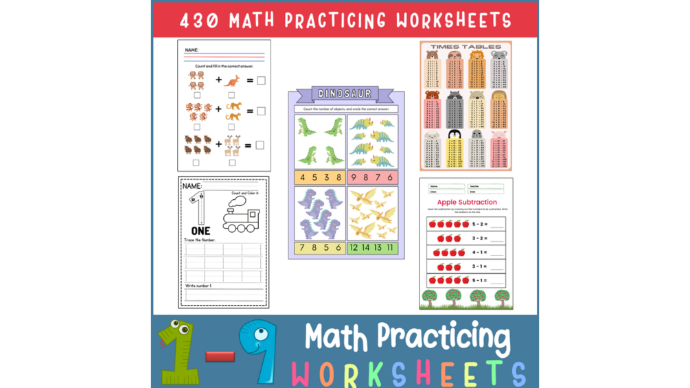 430 Math Practicing Worksheets For Preschool Kids Fun And Easy Way To 