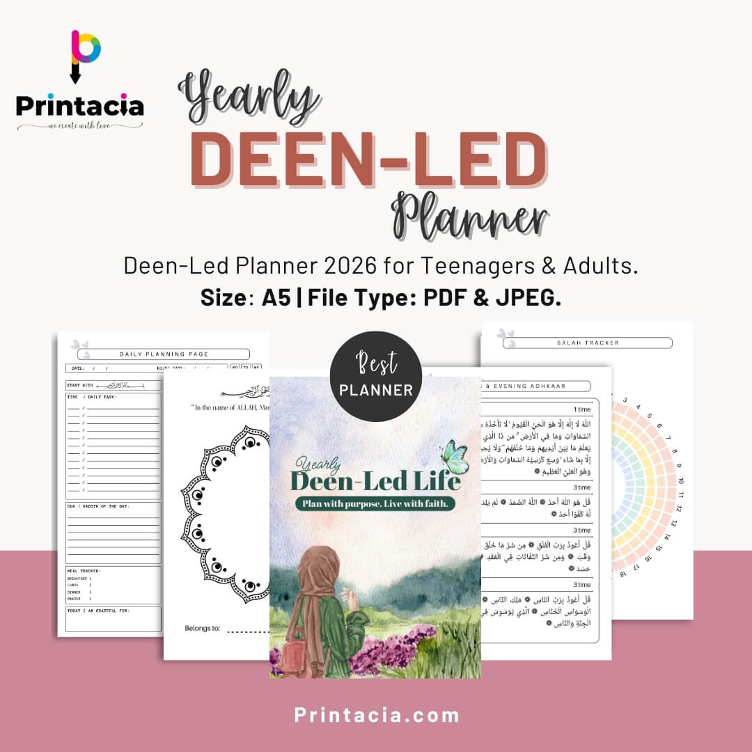 Yearly Deen-Led life Planner 2026—Digital Download | Muslim ...