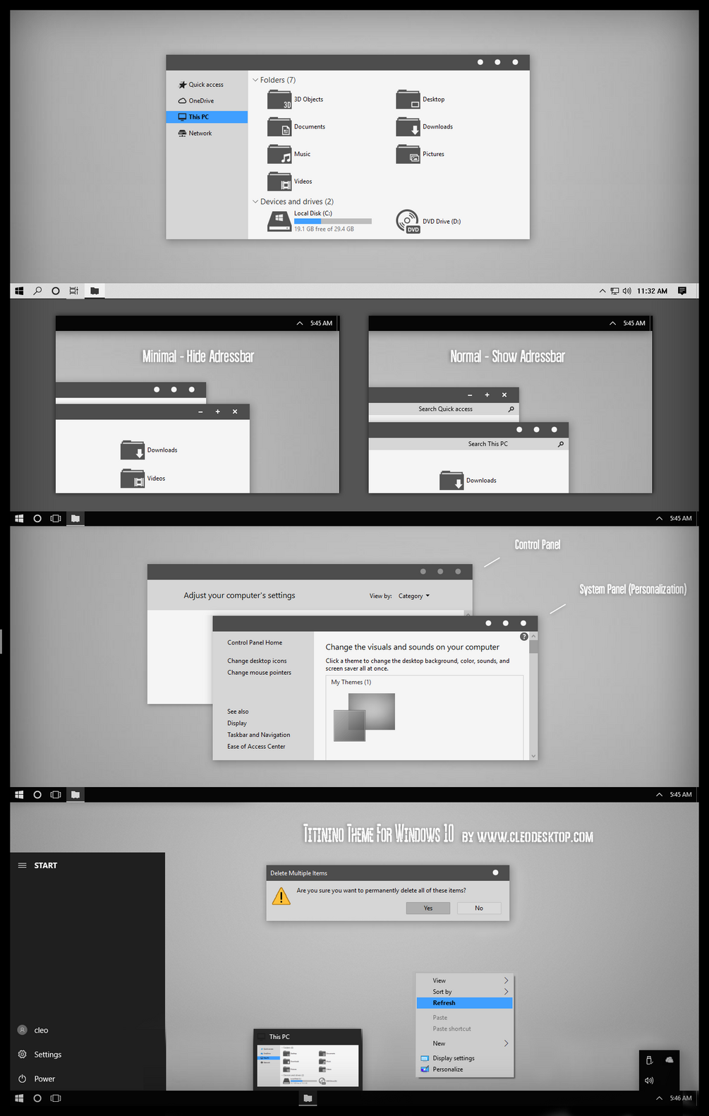 Titinino Minimal Theme For Windows 10