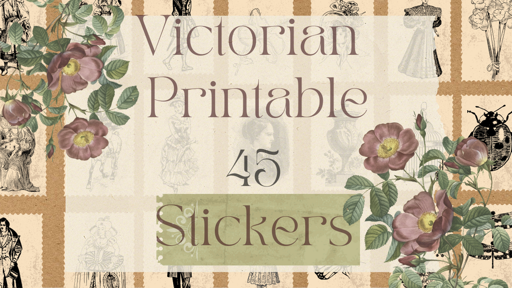 Victorian Printable 45 Stickers