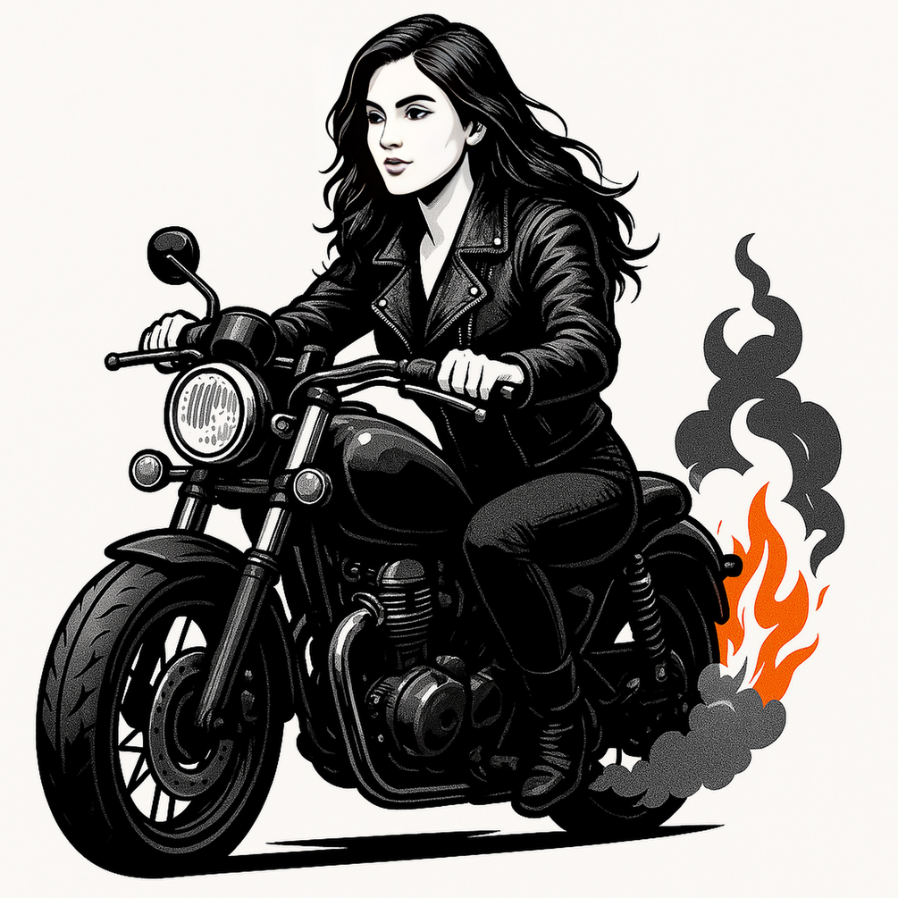 Fearless Ride: The Biker Queen 🚀🔥