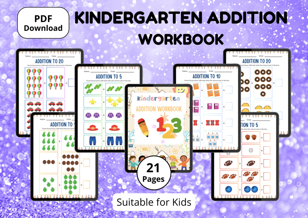 KINDERGARTEN ADDITION WORKBOOK