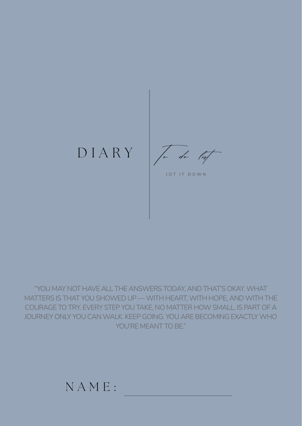 Motivational Diary & Self-Love Planner – Printable PDF