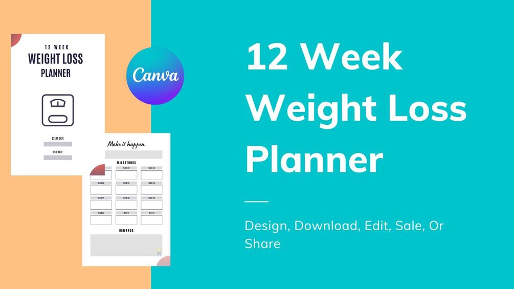 12 Week Weight Loss Planner for People Who Want to Lose Weight
